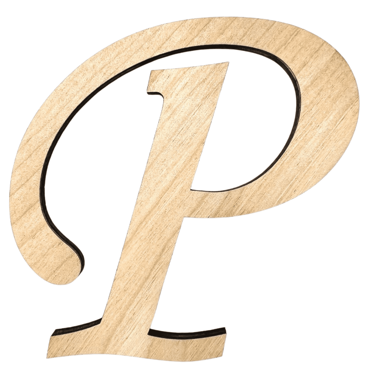 8" Tall BIRCH Wood Letter P | Krafty Supply 1/4" Thick Wooden Letters ...