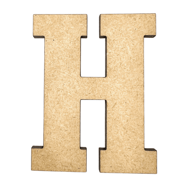 8" Tall MDF Letter H | 1/8" Thick | Krafty Supply Letters | RockTimes ...
