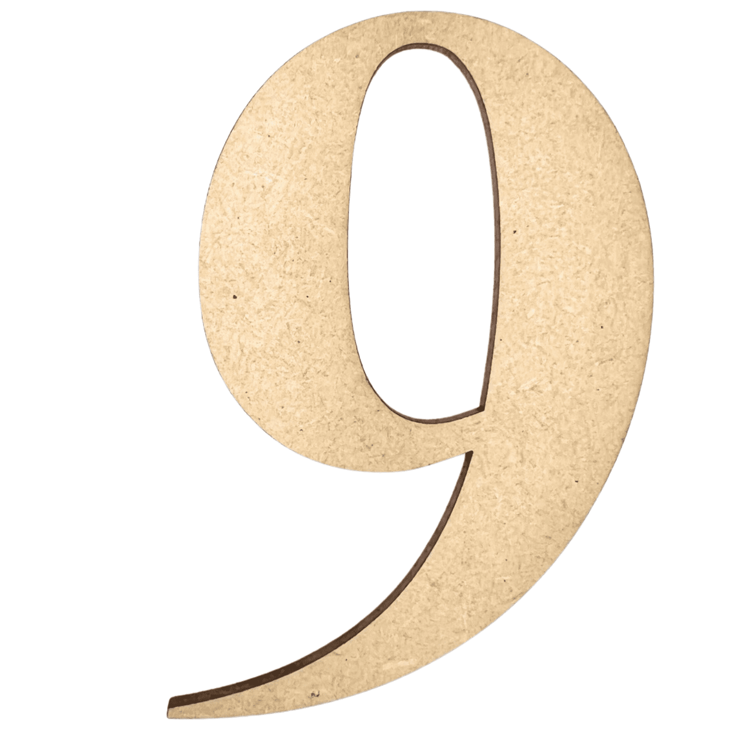 8" Tall MDF Number 9 | 1/4" Thick | Krafty Supply Letters | Times ...
