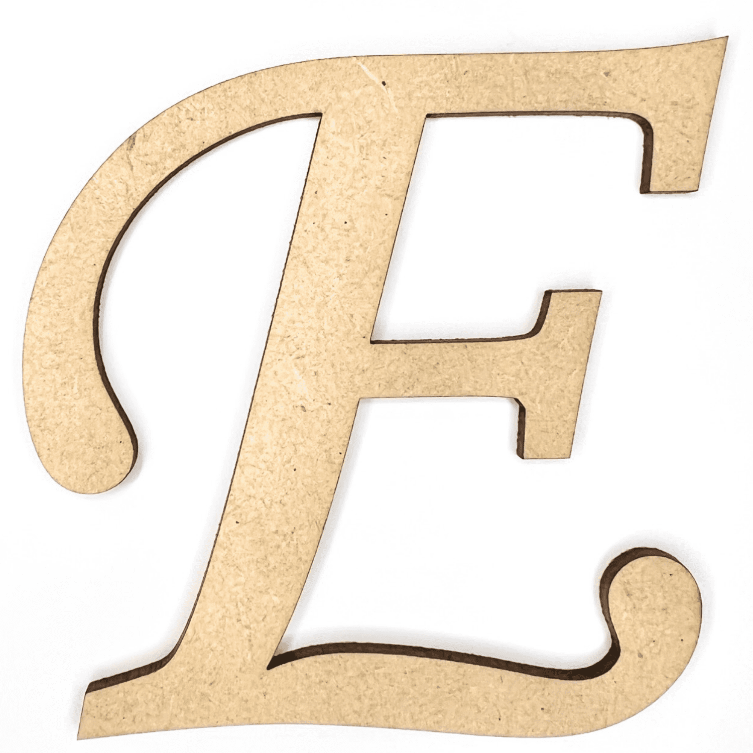8" Tall MDF Wood Letter E | 1/8" Thick | Wood Craft Letter | Monotype ...