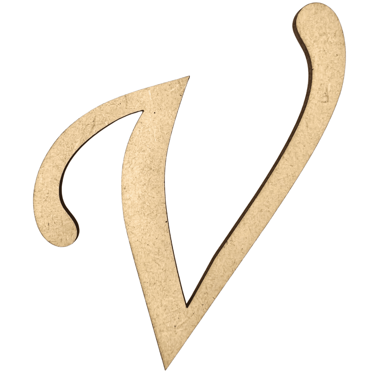 8" Tall MDF Wood Letter V | 1/8" Thick | Wood Craft Letter | Monotype ...