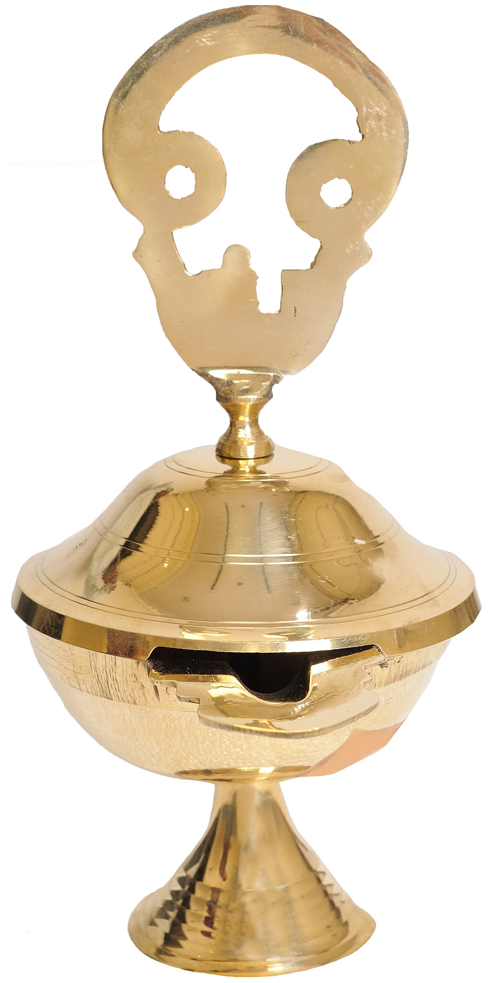 8" Tamil Om Lamp in Brass | Handmade | Made in India - Brass - Walmart.com