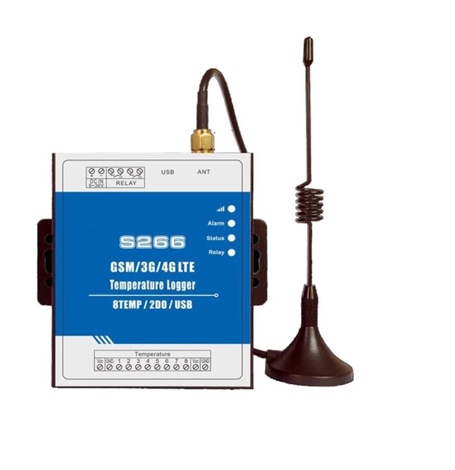 8 Temperature Inputs GSM 2G 3G 4G Data Logger Remote Controller With Sensor Optional ,Easy to ...