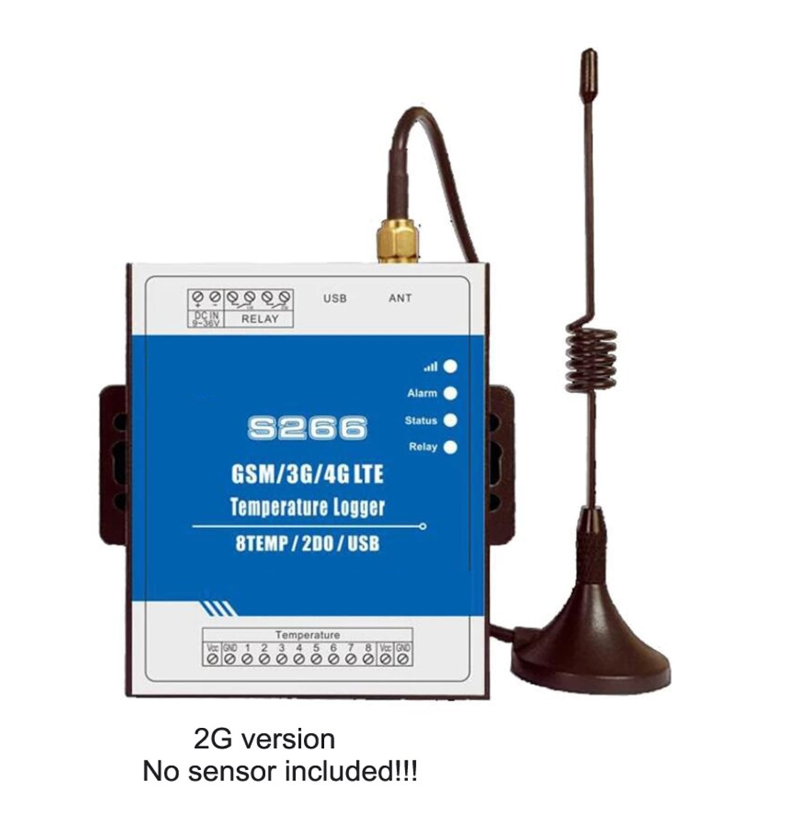 8 Temperature Inputs GSM 2G 3G 4G Data Logger Remote Controller With ...