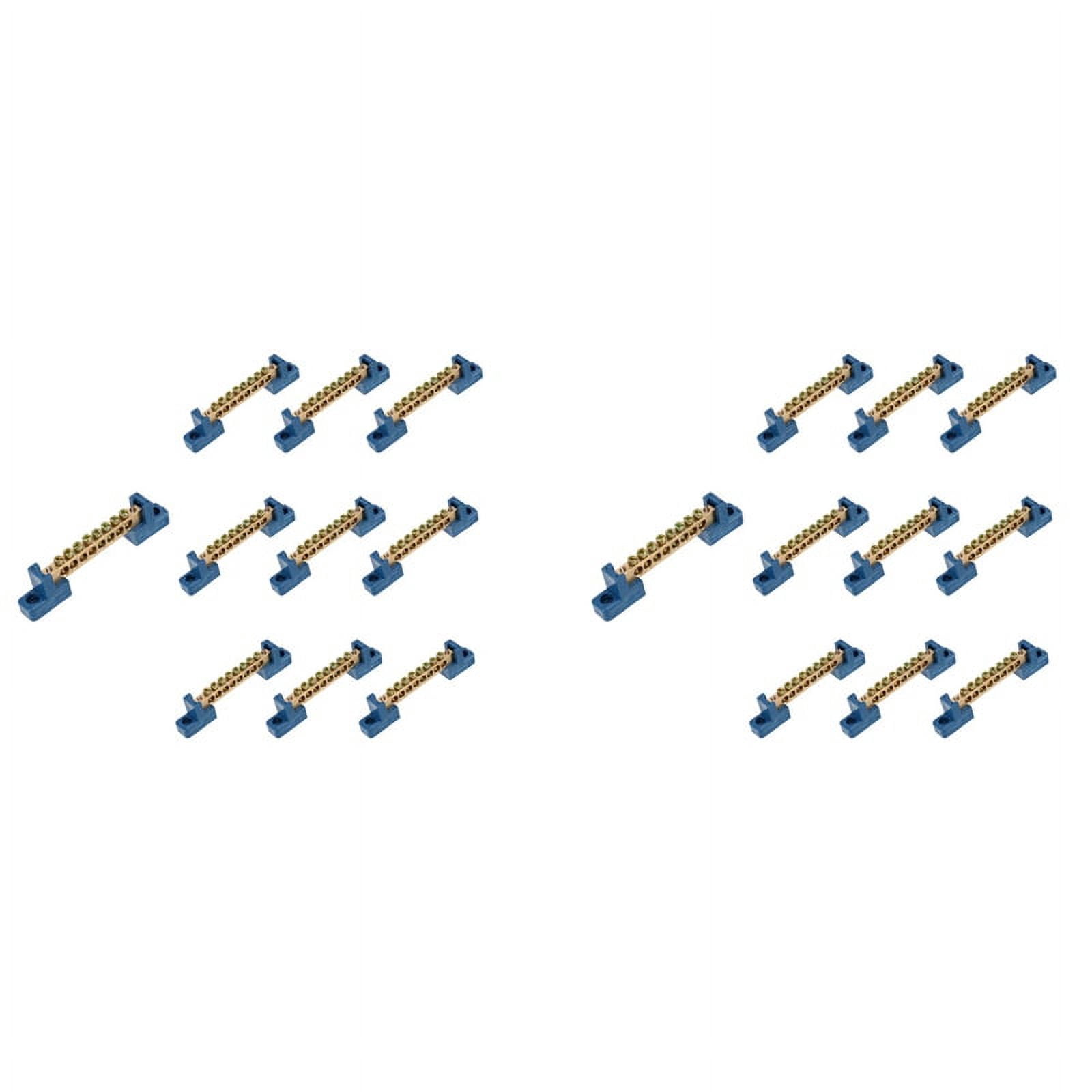 8 Terminal Bus Bar Terminal Block 20 Pack Brass Wire Screw Terminal for ...
