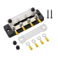 8 Terminal Power Distribution Block Bus Bar with Covers 150 Amps Rating ...