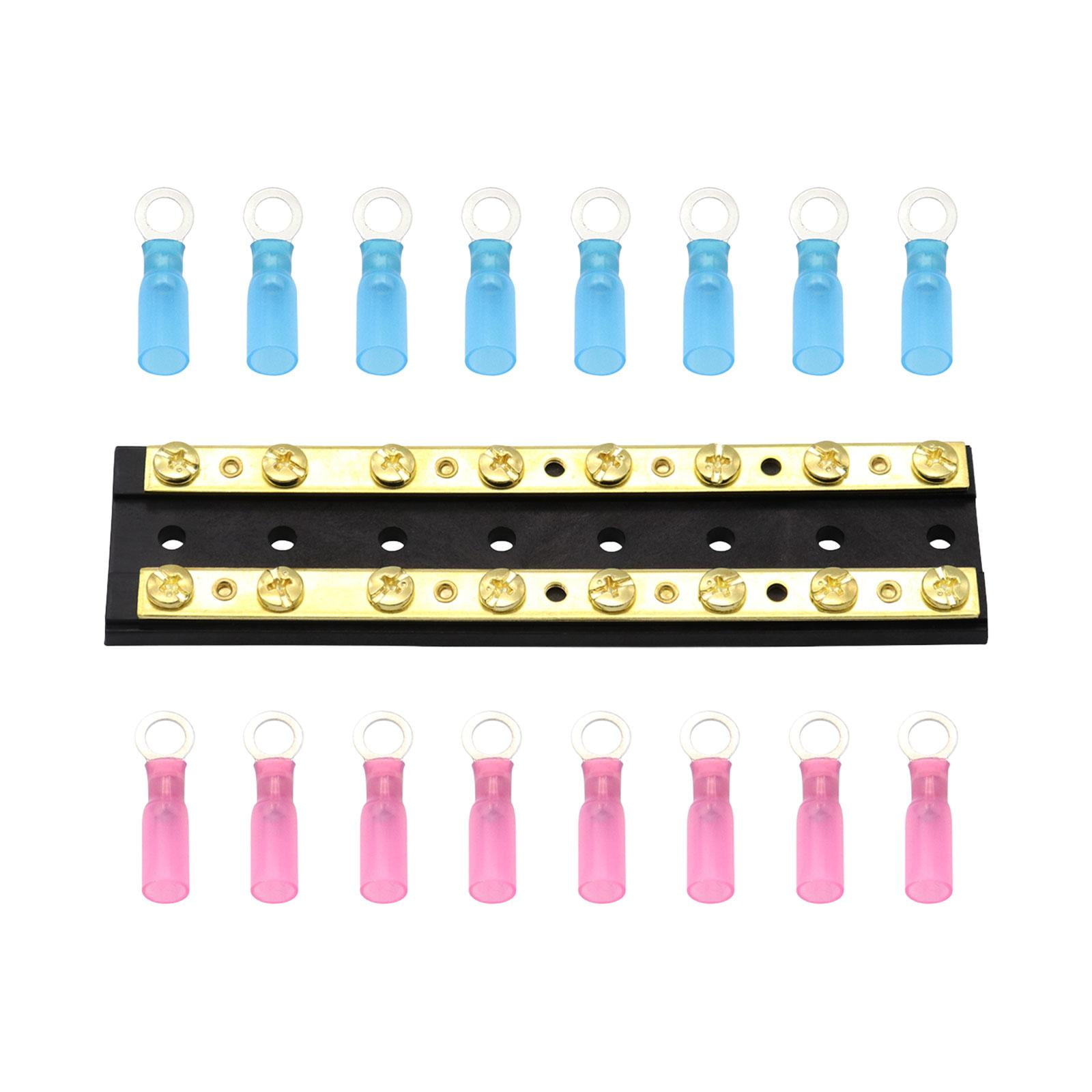 8 Terminals Bus Bar Busbar Junction Assembly Stable Performance Brass ...