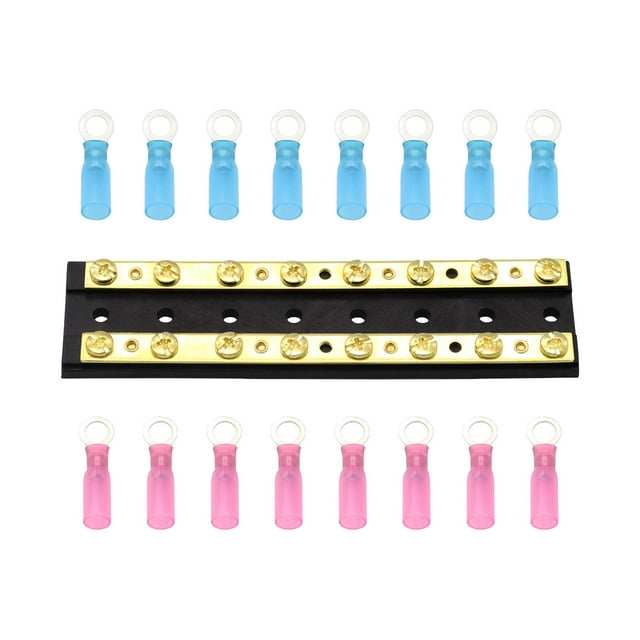 8 Terminals Bus Bar Busbar Junction Assembly Stable Performance Brass ...