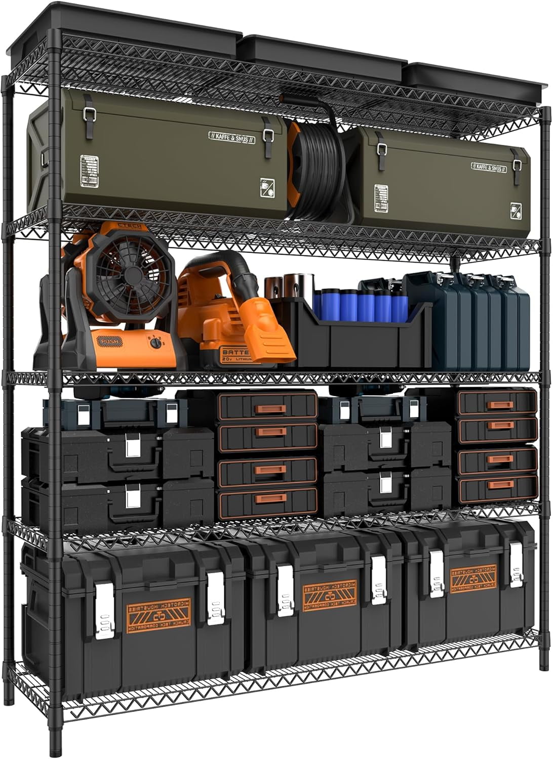 8 Tier 2000 lbs Storage Rack Metal Wire Shelving Unit Storage Standing ...