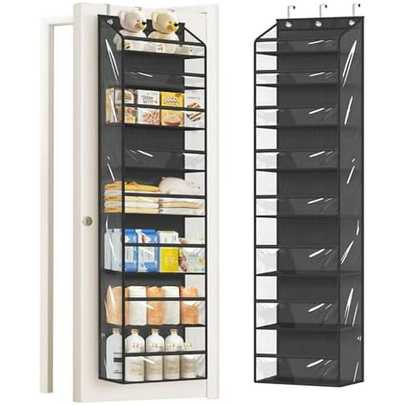 8 Tier Over the Door Organizer Hanging with Clear large Deep Pockets ...
