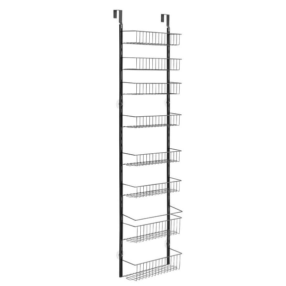 8-Tier Over the Door Pantry Organizer, Adjustable Hanging Storage Shelf ...