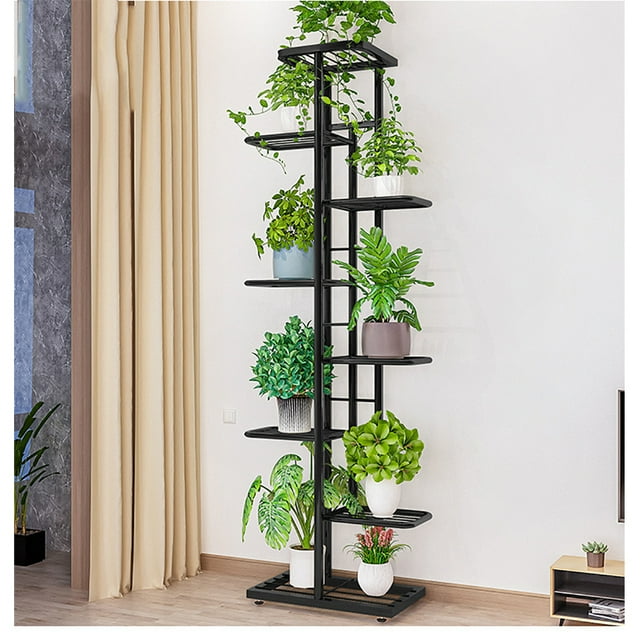 8 Tier Large Metal Plant Stand, 9 Potted Multiple Flower Pot Holder ...