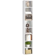 Homfa 8-Tier Media Tower, CD DVD Media Storage Unit with 4 Adjustable ...