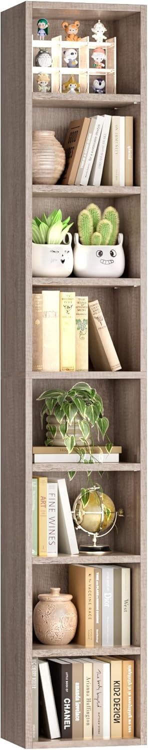 8-Tier Media Tower Rack, 11.6 X 9.3 X 70.9 Inches CD DVD Slim Storage ...