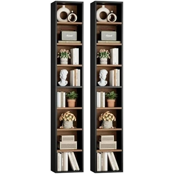 8-Tier Media Tower Rack, 11.6 X 9.3 X 71 Inches CD DVD Slim Storage ...