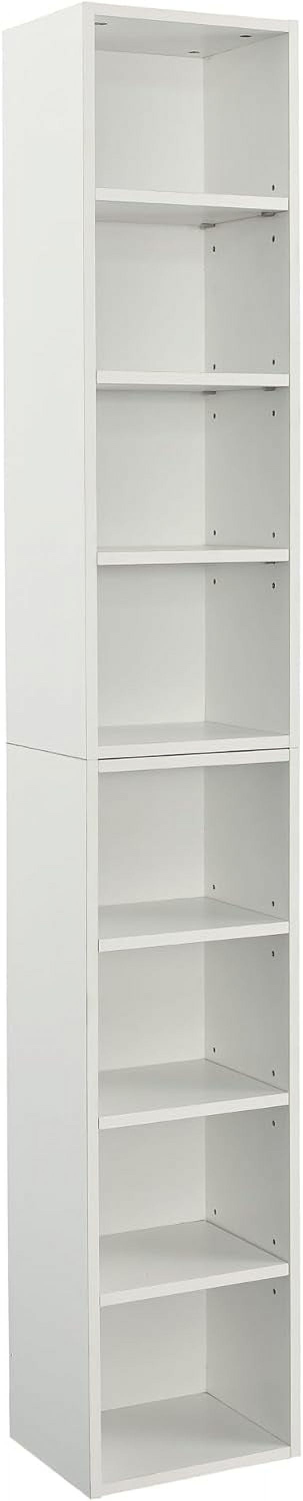 8-Tier Media Tower Rack for Organized Living, Slim Storage Cabinet with ...