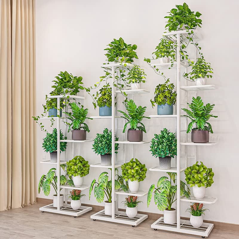 8 Tier Metal Plant Stand for Indoor Outdoor Flower Pot Display Planter ...