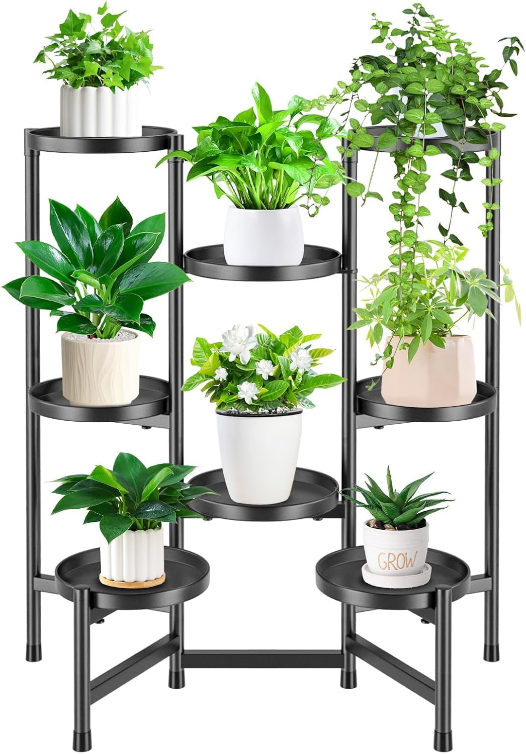 8 Tier Metal Plant Stands, Heavy Duty Flower Pot Stands for Multiple ...