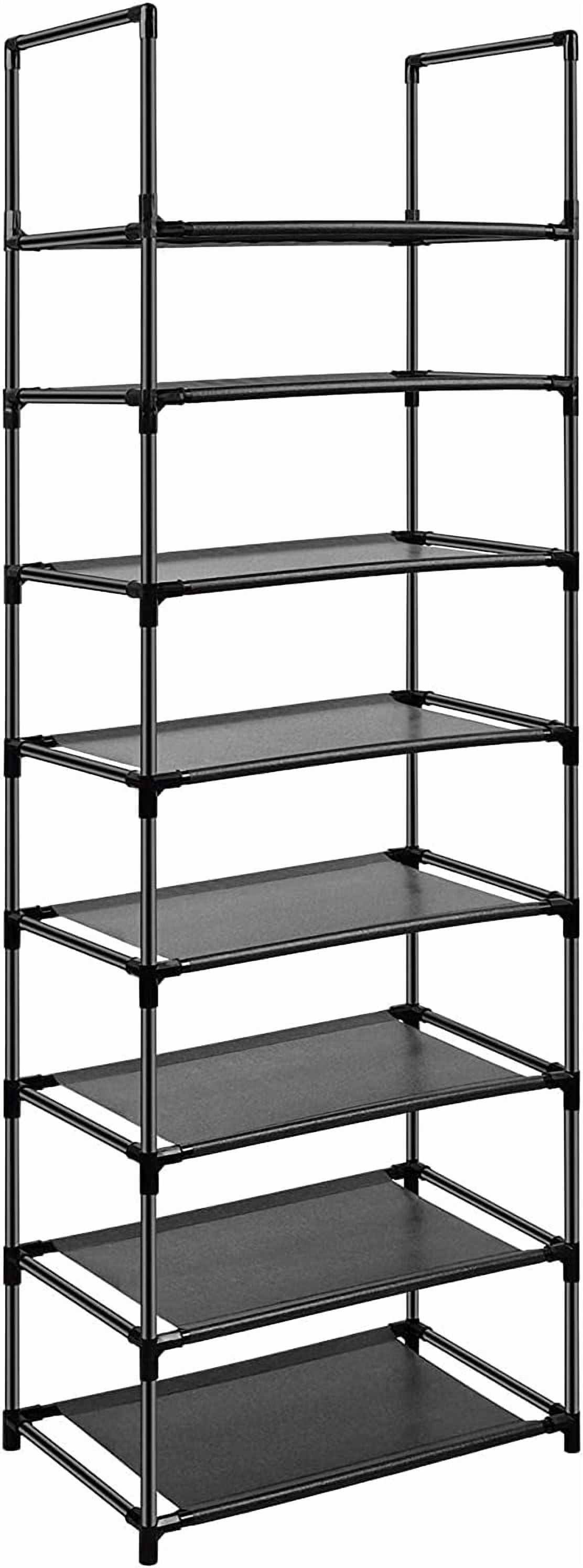 8 Tier Metal Sturdy Shoe Rack for Entryway/Closet, Stores 16-20 Pairs ...