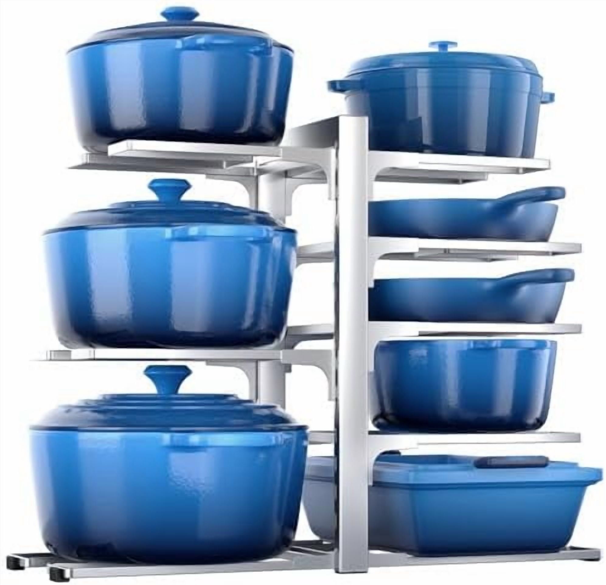 8-Tier Pots and Pans Organizer under Cabinet, Kitchen Cabinet ...