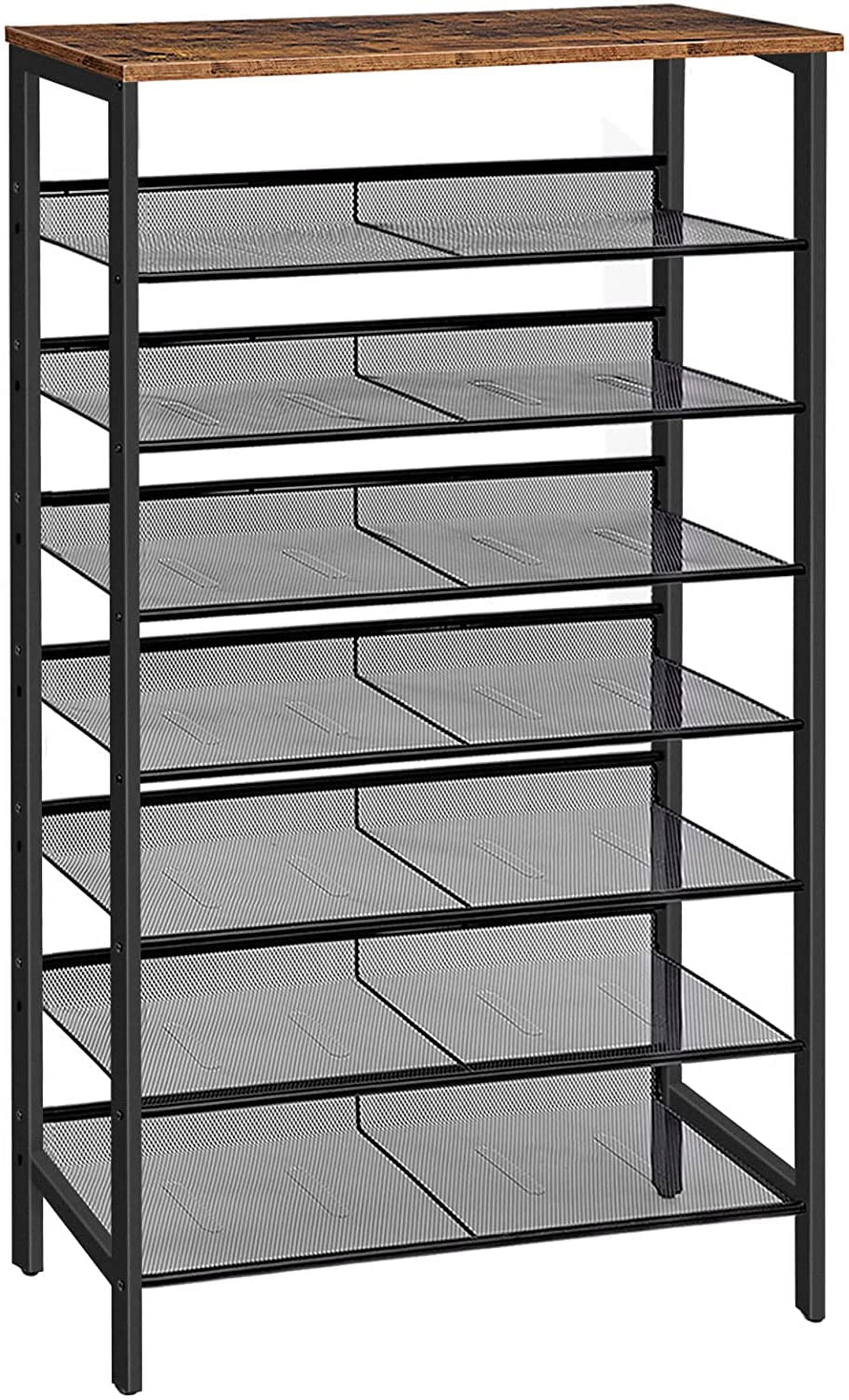 8-Tier Shoe Rack, 29.5"L Shoe Shelf, Large Capacity Shoe Storage ...
