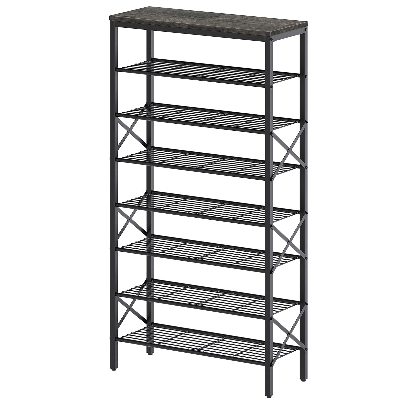 8 Tier Shoe Rack, Shoe Storage Organizer, Large Capacity Shoe Shelf ...