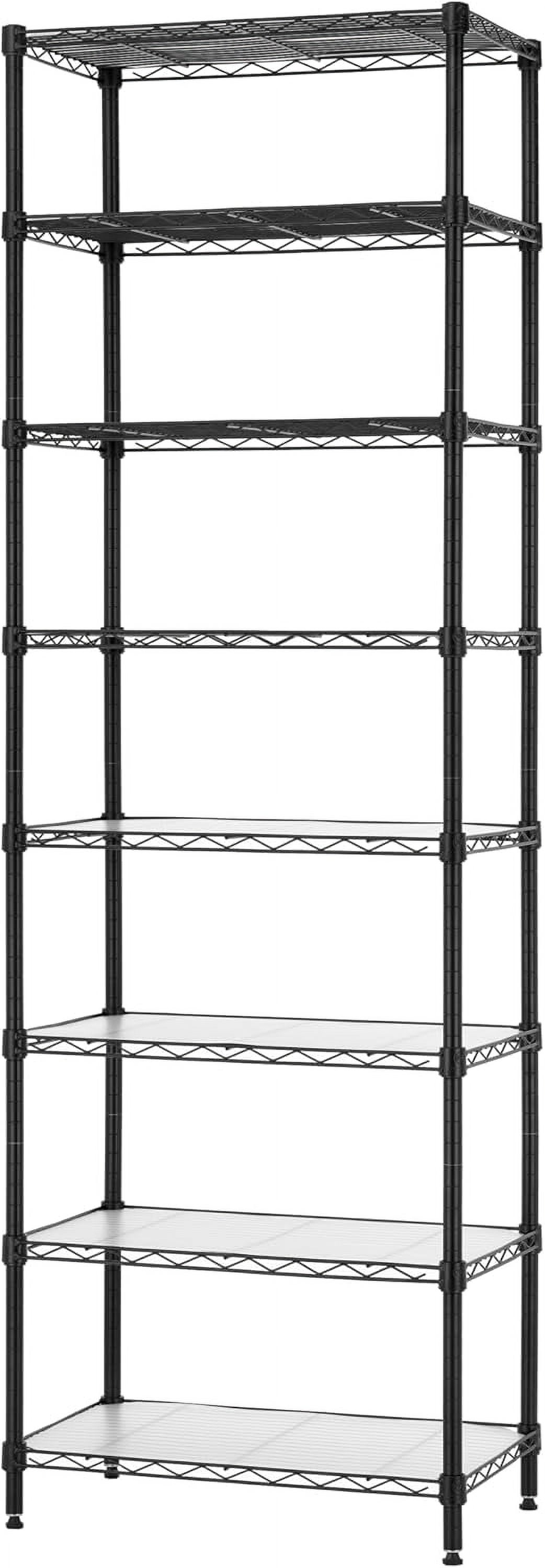 8-Tier Wire Shelving Unit with Adjustable Steel Wire Rack Shelving, 8 ...