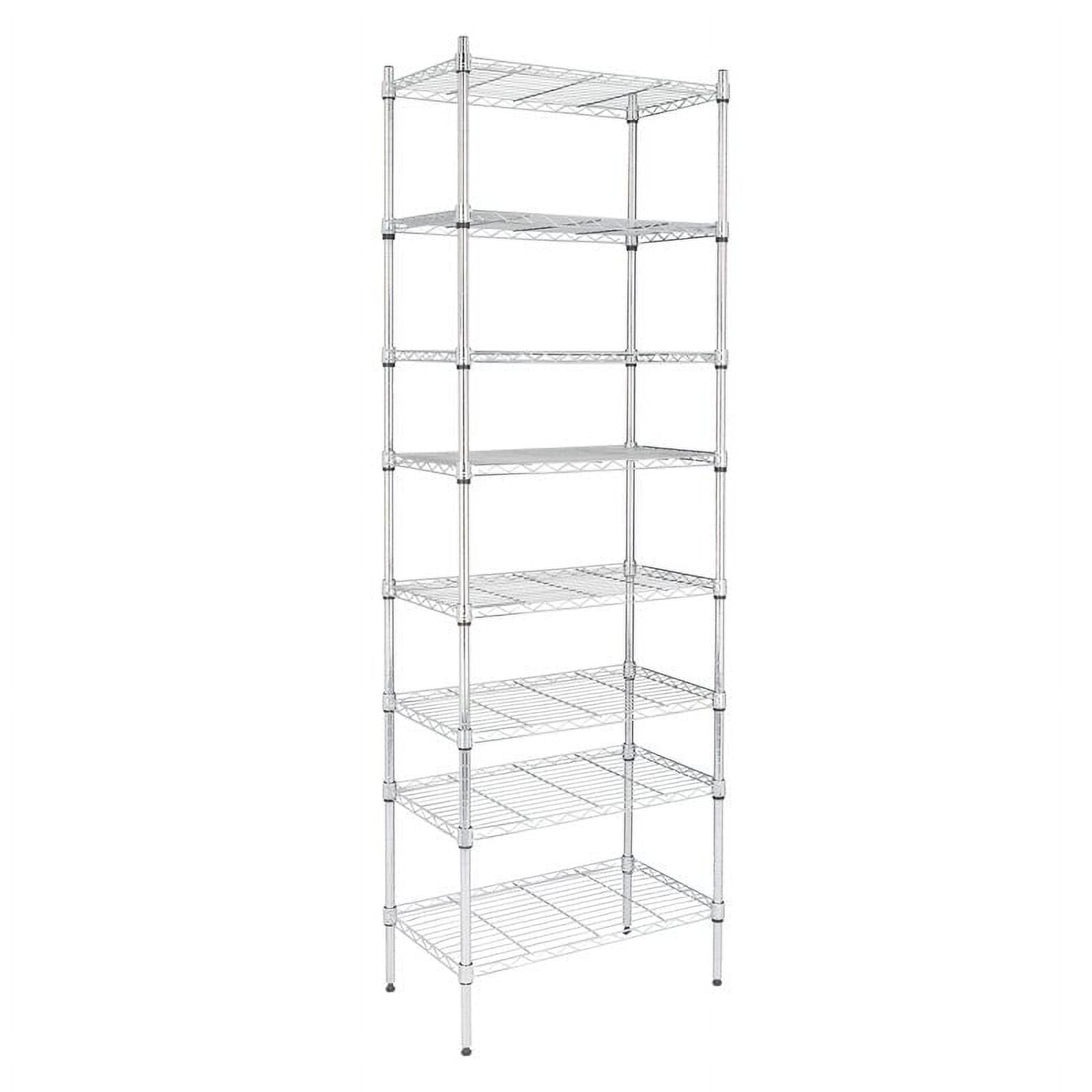 8-Tier Wire Shelving Unit Adjustable Steel Wire Rack - Walmart.com