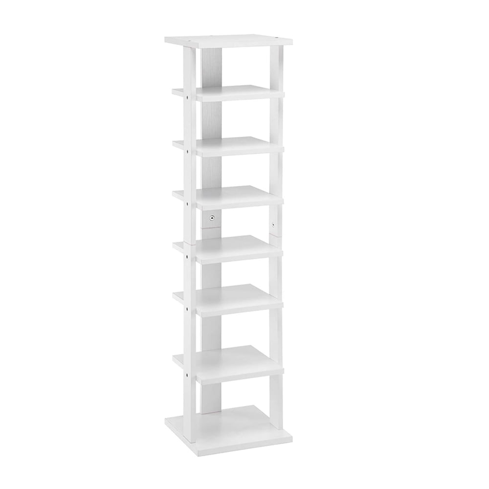 8 Tiers Vertical Shoe Rack, Corner Shoe Rack with Adjustable Height ...