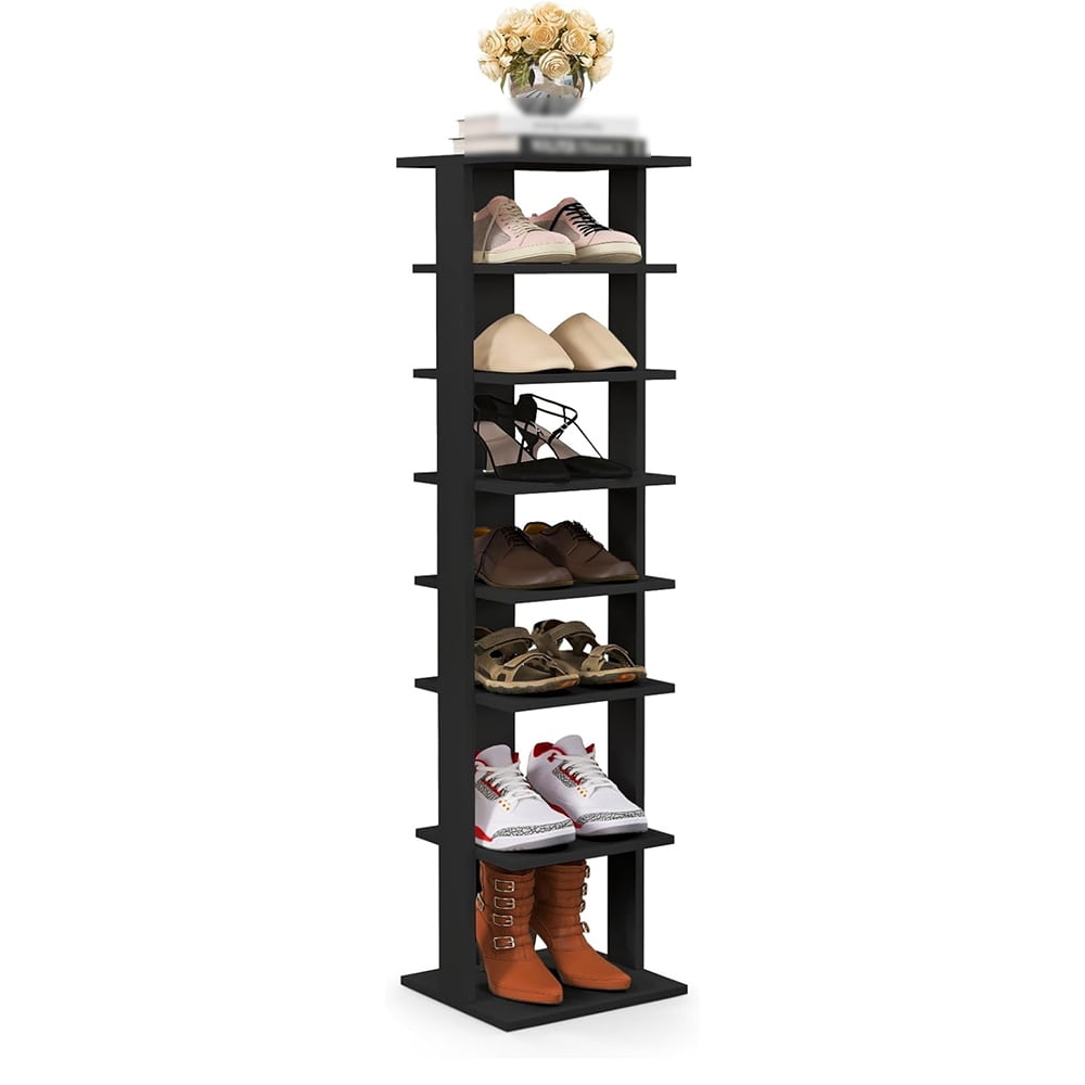 8 Tiers Vertical Shoe Rack, Space Saving Corner Shoe Rack with ...