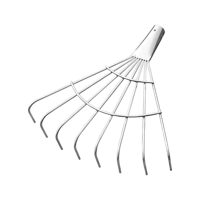 8 Tines Garden Rake Head Turf Rake Head Manual Weeder Thatch Rake Head ...