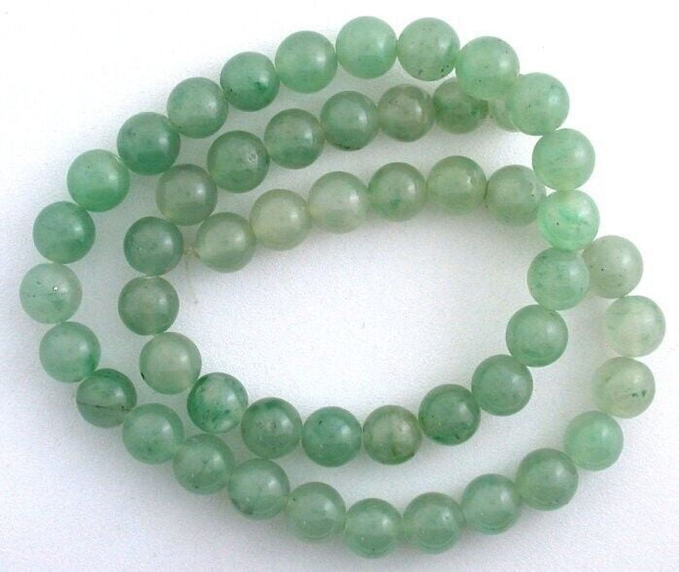 8 To 8.5mm Round Light Green Aventurine Gem Bead 15 Inch Strand ...