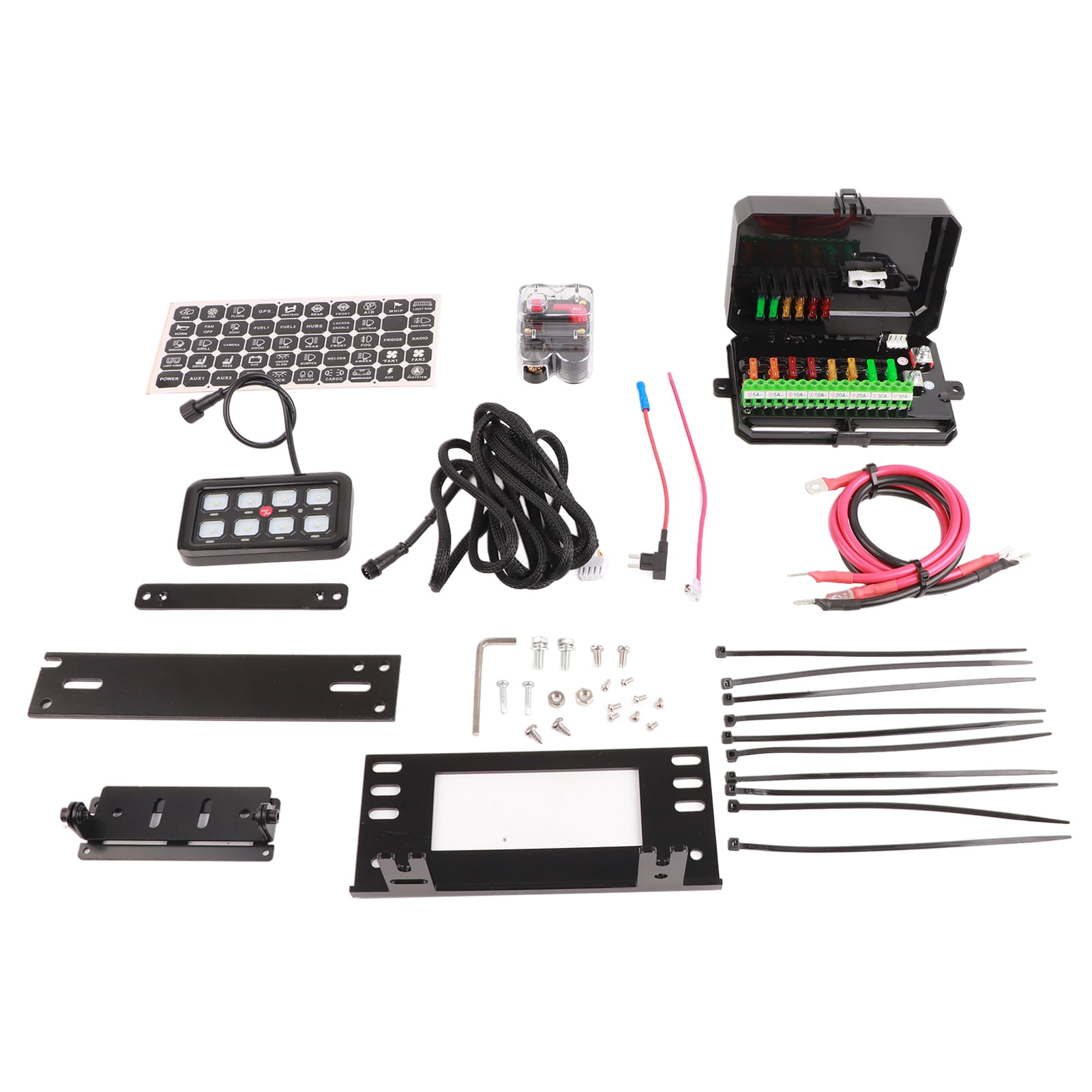 8 Toggle Push Switch Panel Automatic Dimmable Function with Fuse Box ...