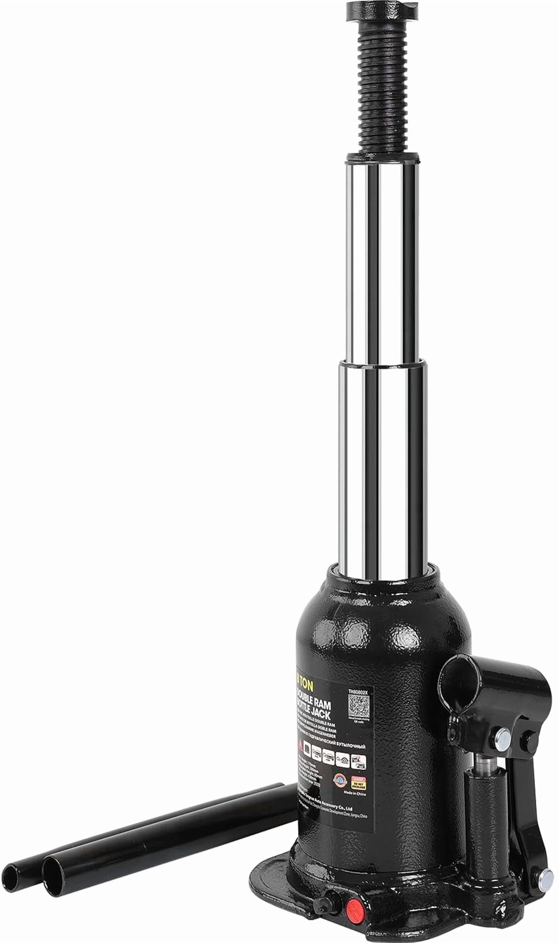 8 Ton (16,000 LBs) Double Ram Welded Hydraulic Car Bottle Jack for Auto ...