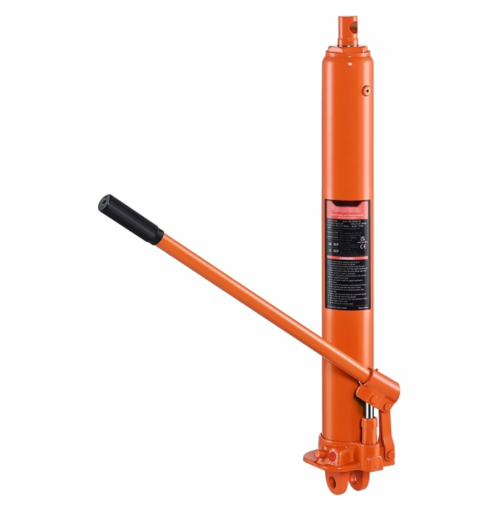 8 Ton Hydraulic Long Ram Jack, Engine Hoist Cylinder with Pump - 26-45. ...