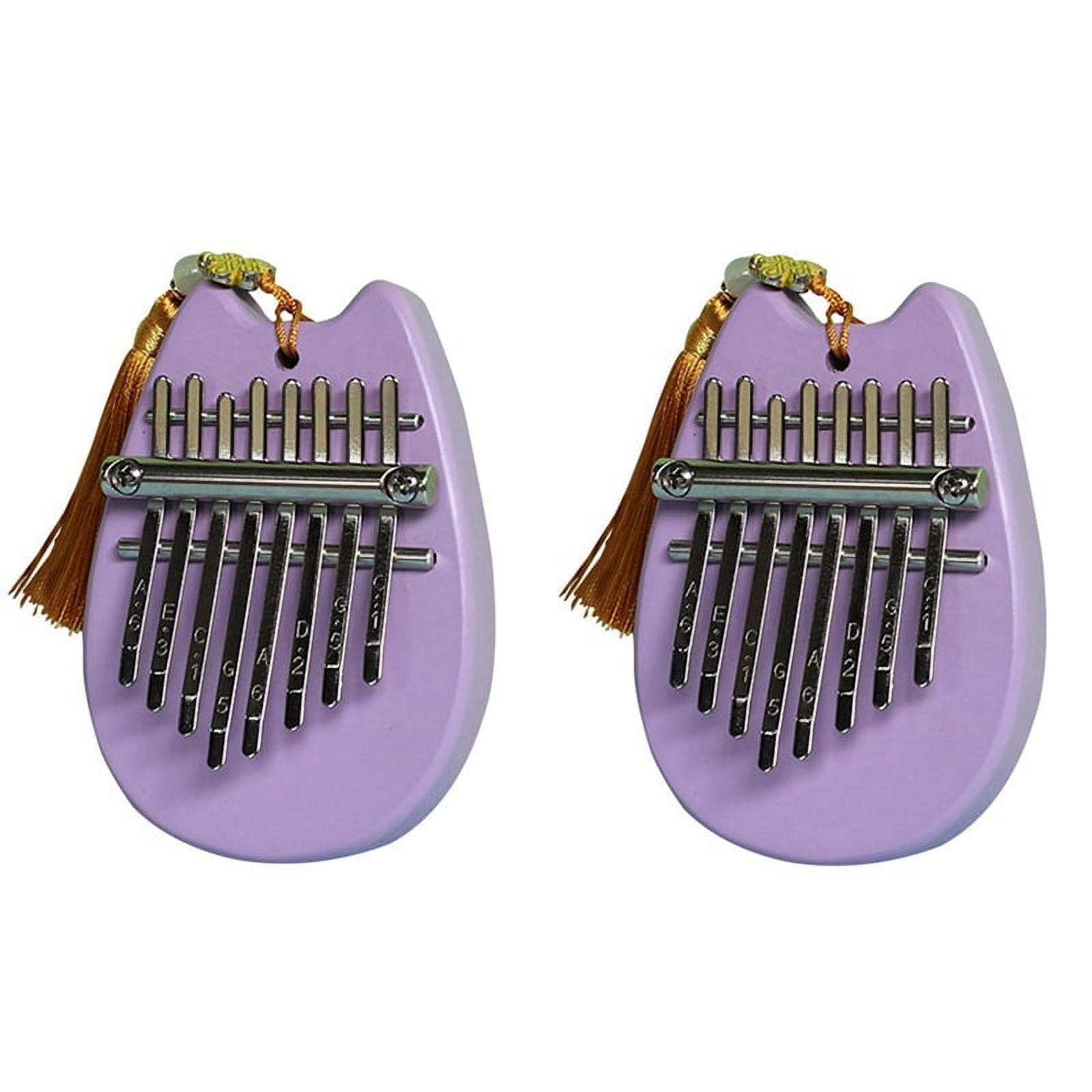 8-Tone Sapele Water Drop Medium Kalimba Portable Five-Finger Piano ...