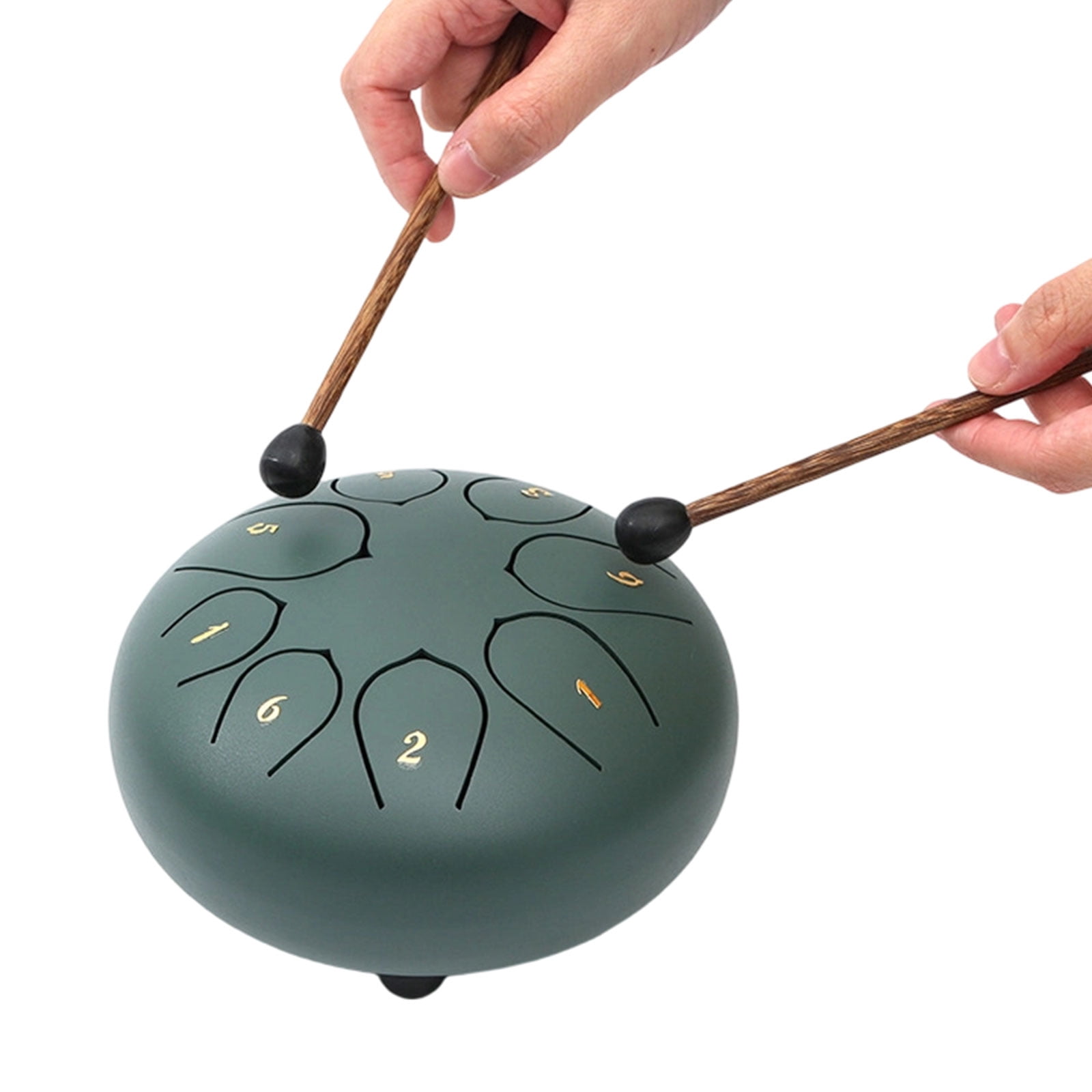 8 Tone Small Steel Tongue Drum Percussions Instrument Handpan Drum ...