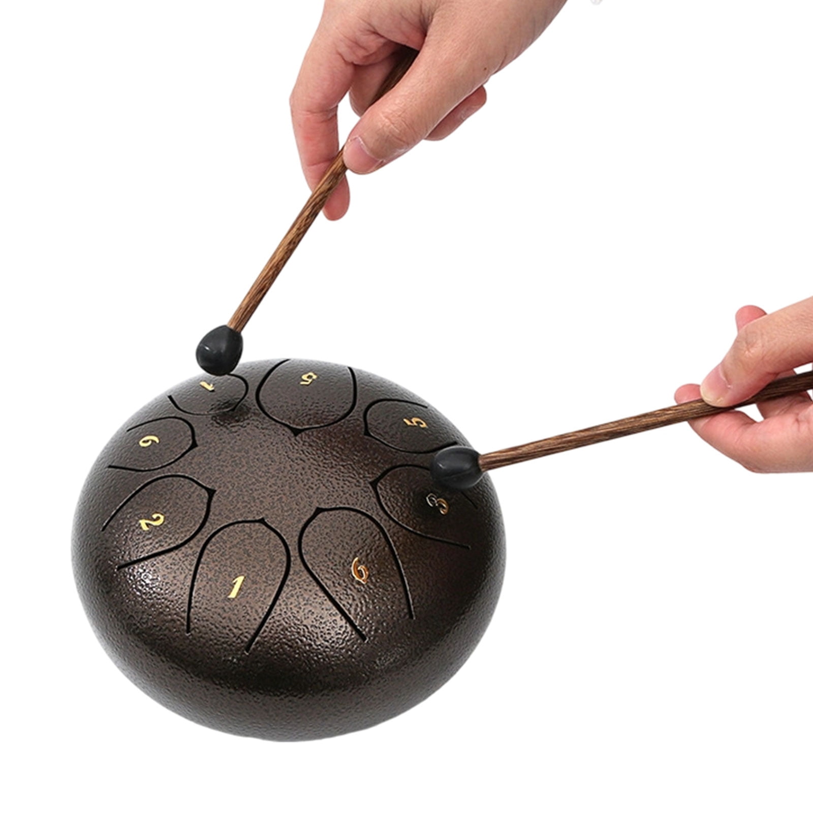 8 Tone Small Steel Tongue Drum Percussions Instrument Handpan Drum ...