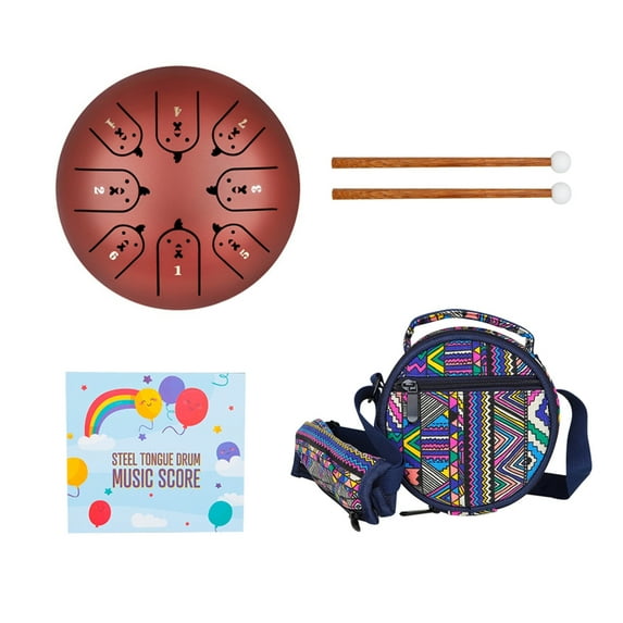 8 Tone Steel Tongue Drum 12 Zodiac Ethereal Drum for Meditation Healing ...