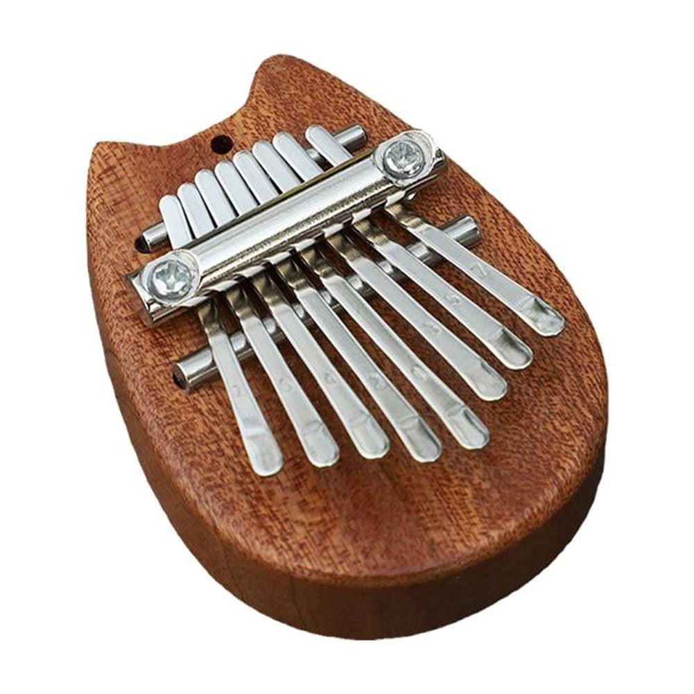 8-Tone Wooden Chinchilla Mini Thumb Piano 8-Tone Mini Kalimba Crystal ...