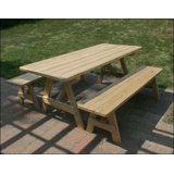 8' Treated Pine Traditional Picnic Table - Walmart.com