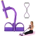 8-Tube Pedal Resistance Band with Handle - Full Body Trainer for ...