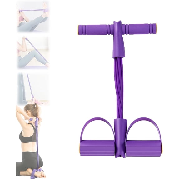 8 Tube Pedal Resistance Device – Versatile Elastic Yoga Resistance Band ...