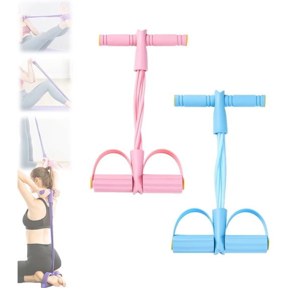 8 Tube Pedal Resistance Device – Versatile Elastic Yoga Resistance Band ...