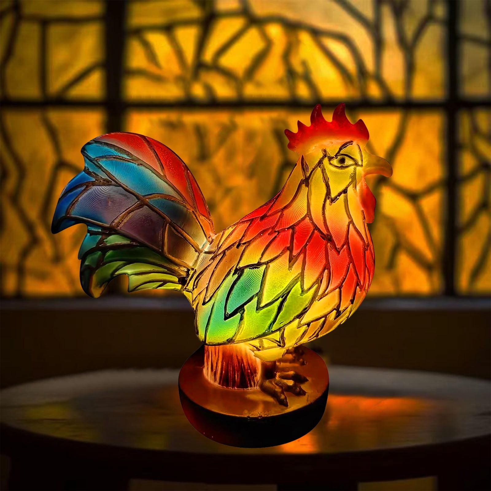 8 Types for Choice! Kehuo Animal Table Lamp Flat Resin Tabletop ...