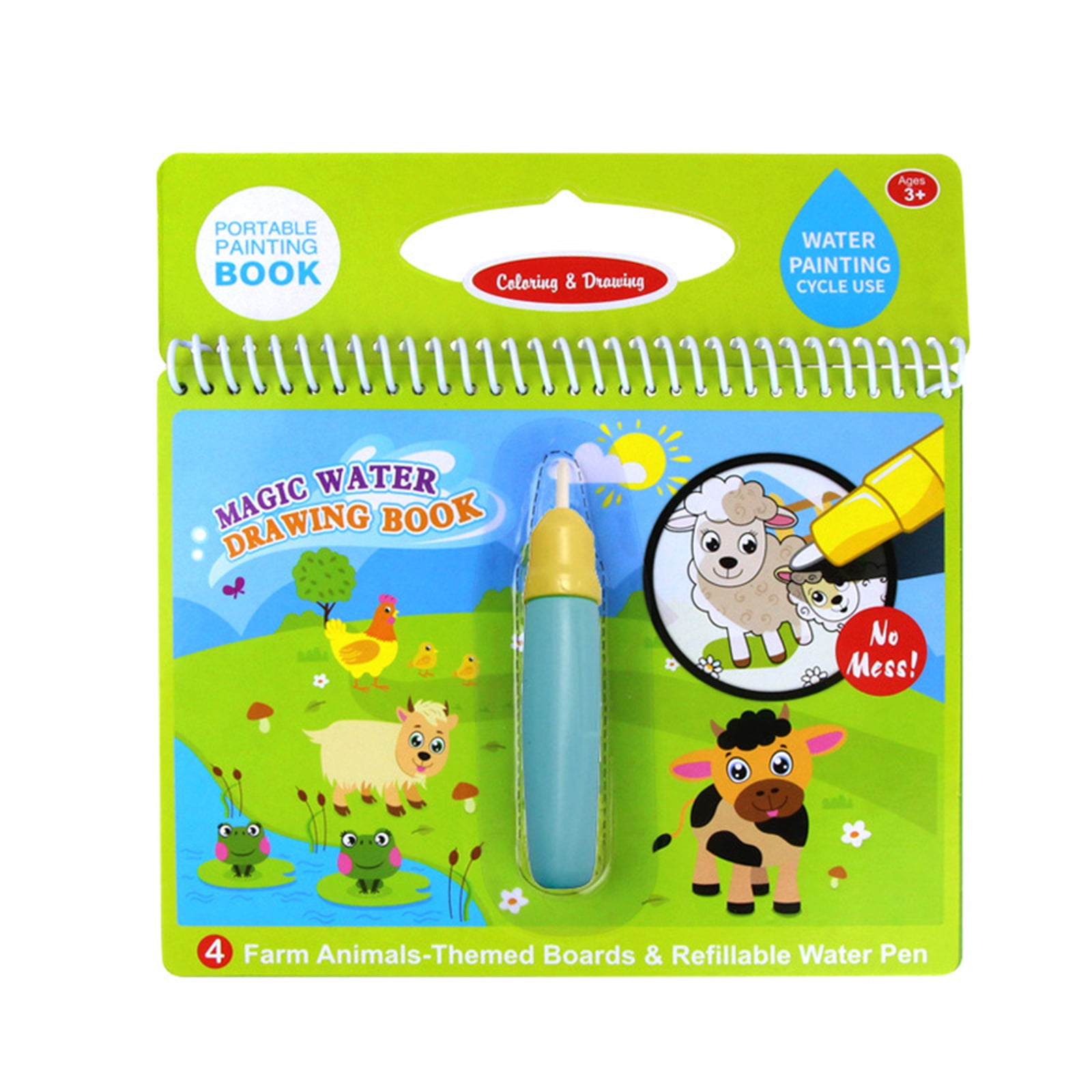 8 Types Water Drawing Doodle Book & Pen Coloring Painting Drawing Board ...