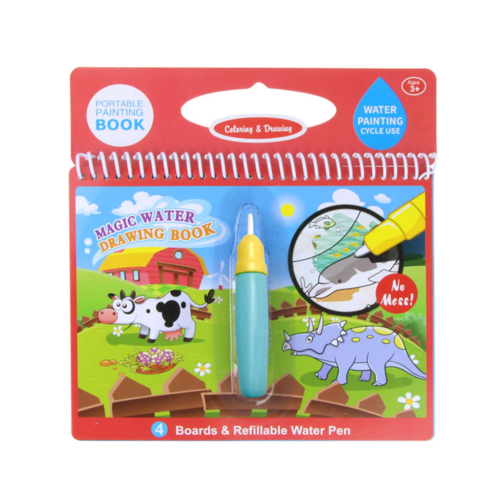 8 Types Water Drawing Doodle Book & Pen Coloring Painting Drawing Board ...