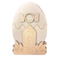 Make Market DIY Wooden Décor – House Floral Egg Cutout (8" Height × 5.5 ...