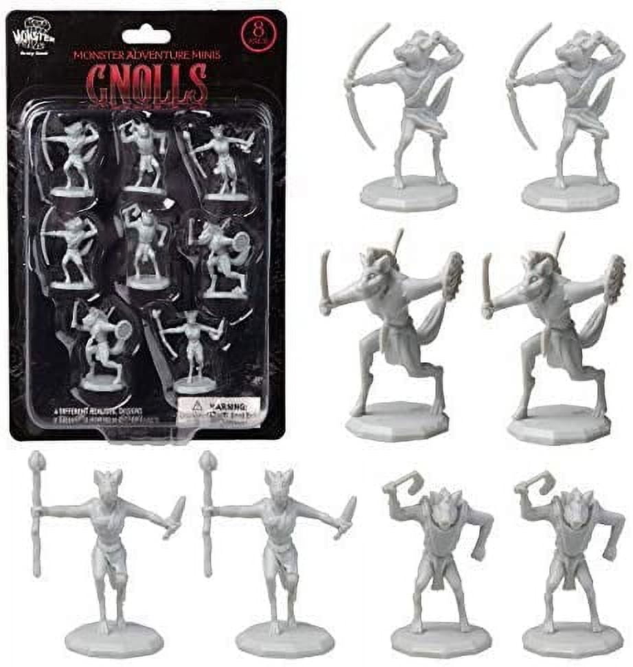 Monster Fantasy Gnoll Mini Figures – 8 Unpainted Unique Designs – 1 ...