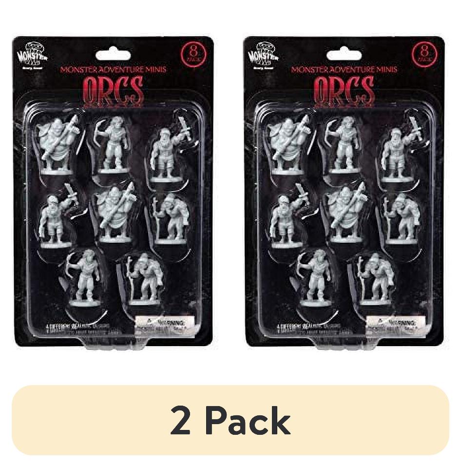 (2 pack) Monster Protectors Fantasy Orc Mini Figures – 8 Unpainted ...